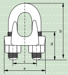 ỐC XIẾT CÁP GREEN PIN – WIRE ROPE CLIPS - NHẬT MINH DVKT