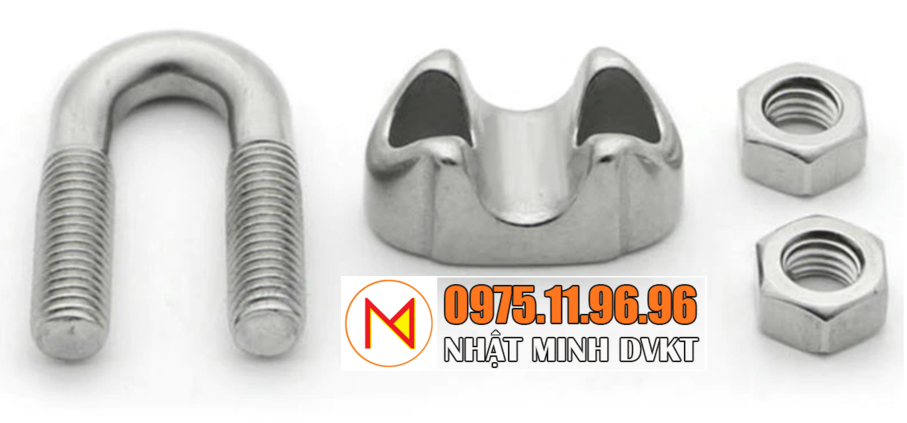 ỐC SIẾT CÁP INOX TRÒN – WIRE ROPE CLIPS INOX 304